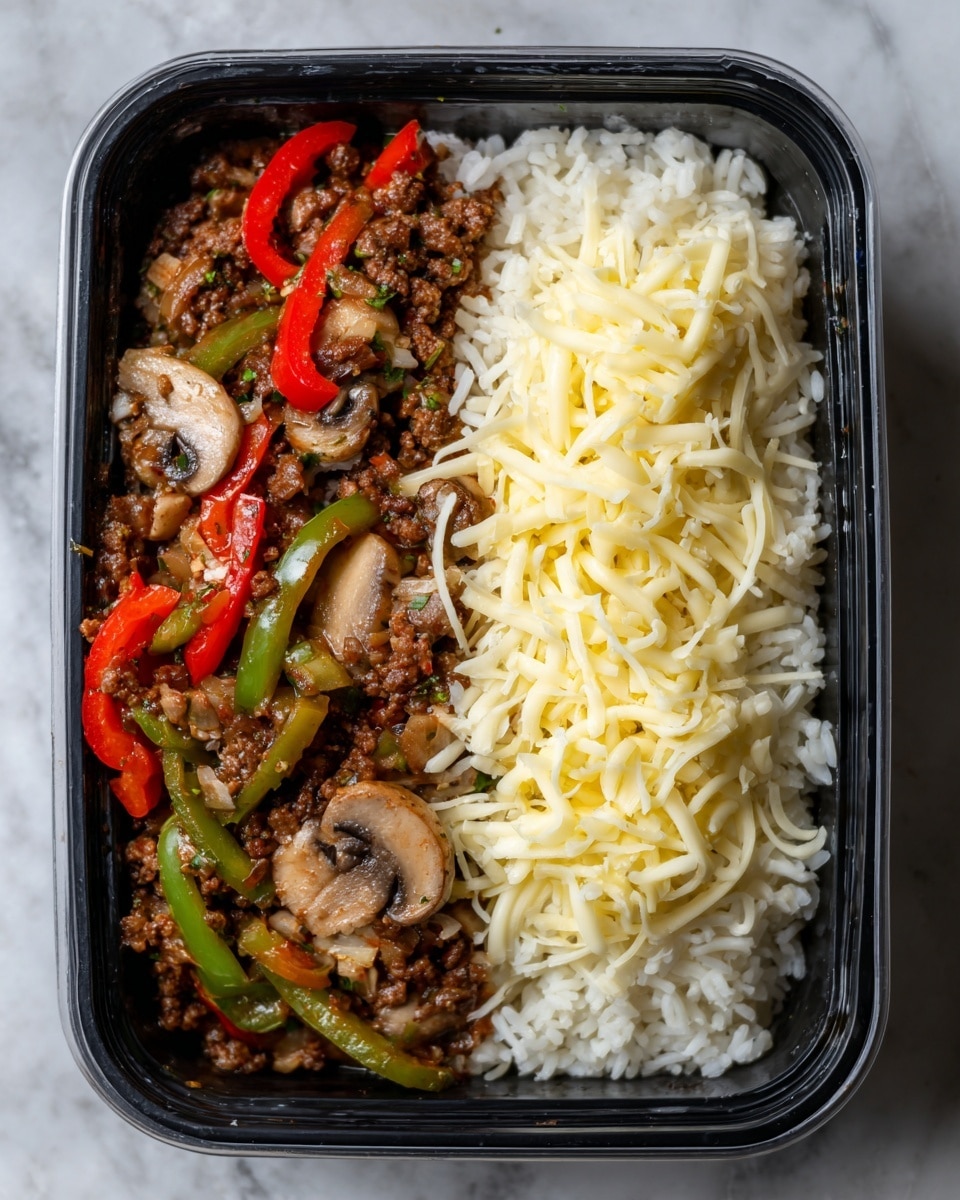Ground Beef Philly Cheesesteak Meal Prep | Easy & Delicious